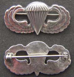 WWII Paratrooper Badge sterling silver pin back – Made In America Signs