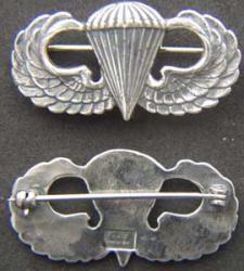 WWII Paratrooper Badge sterling silver pin back – Made In America Signs