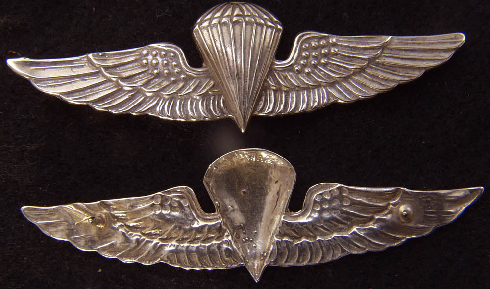 USMC Paratrooper Badge Vietnam Sand Cast Gold Plated Brass – Made In ...