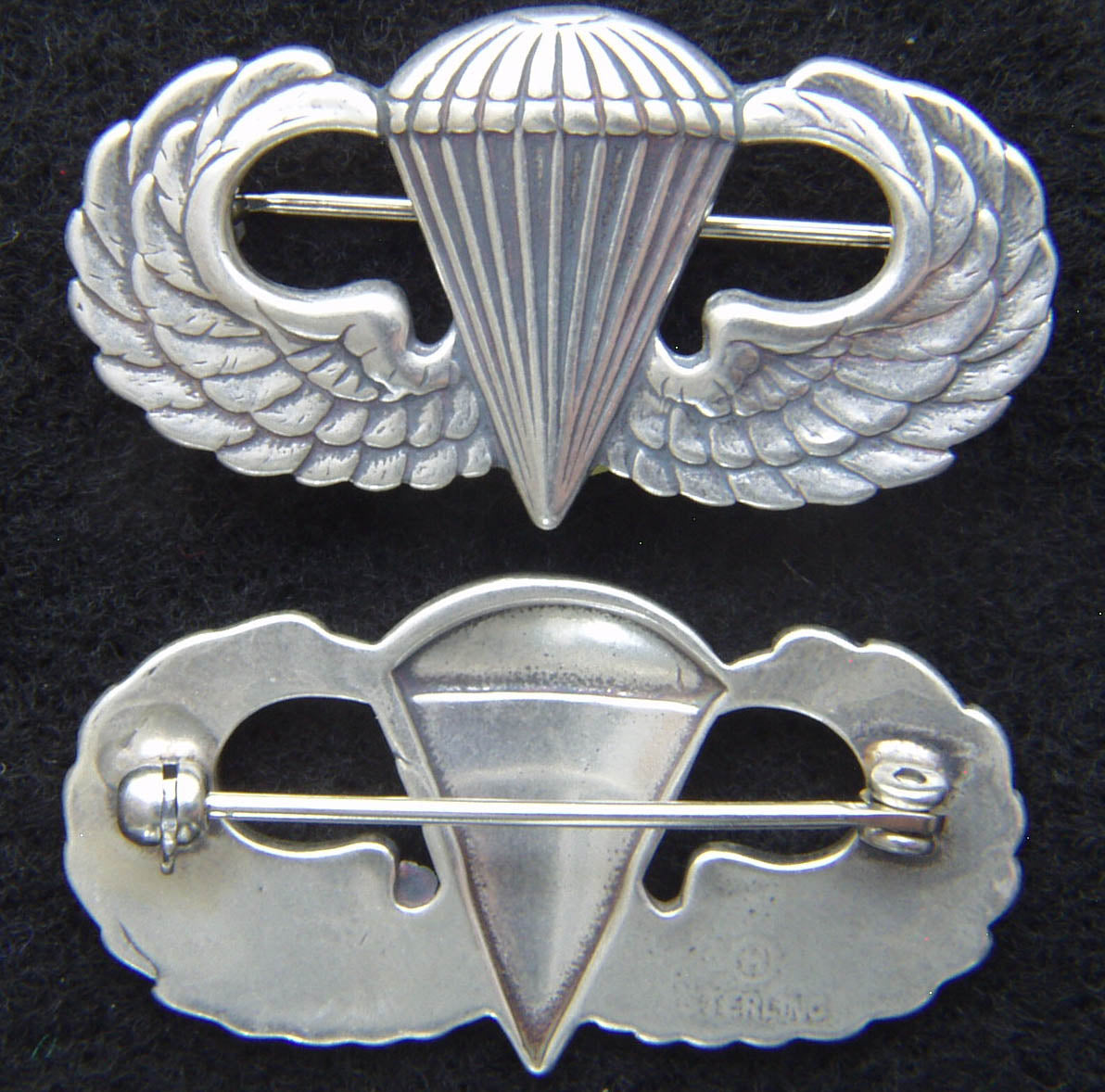 WWII Paratrooper Sterling Badge Jack Heller design pin back – Made In ...