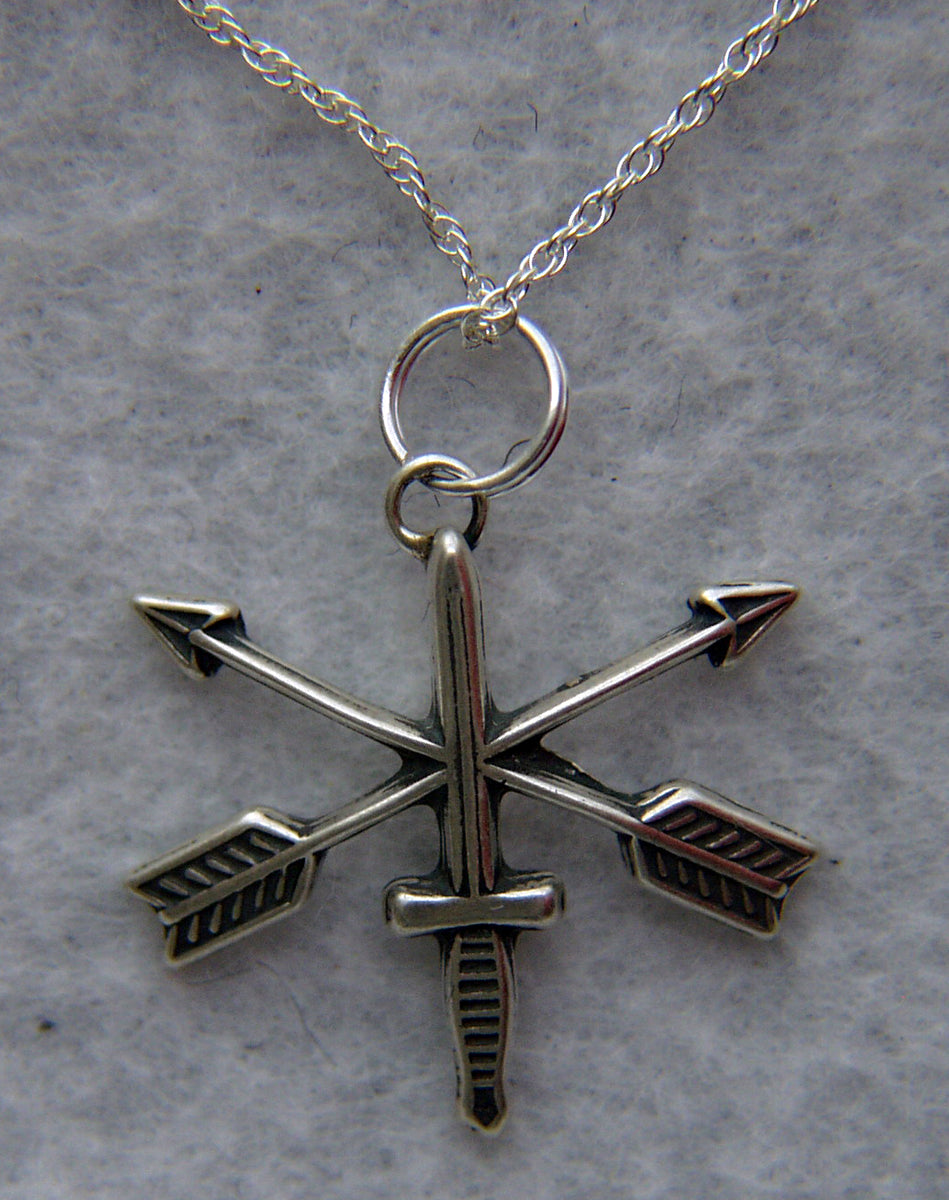 US Special Forces Arrow Necklace Sterling Silver – Made In America Signs