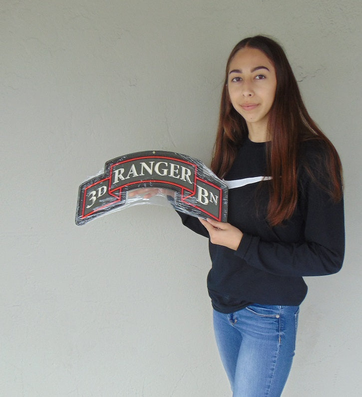 3rd Ranger Battalion Tab Metal Sign- All Metal Sign 17 x 9" – Made In ...