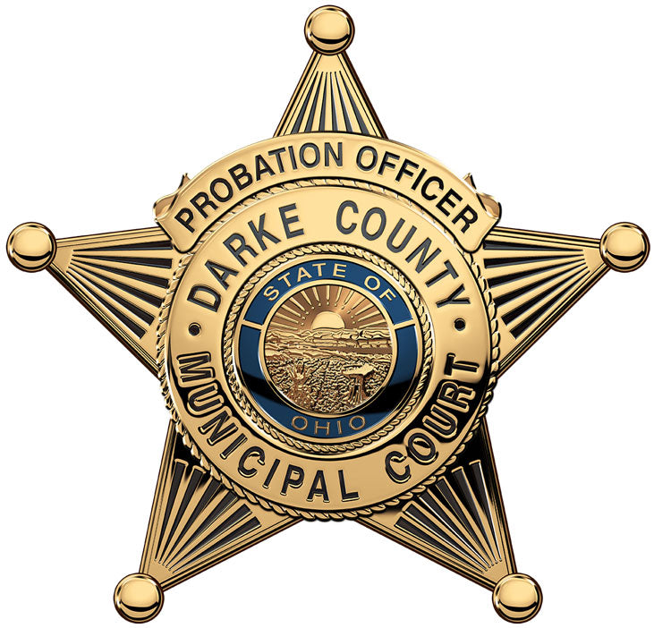 Darke County Ohio Probation Officer's Badge all Metal Sign. – Made In ...