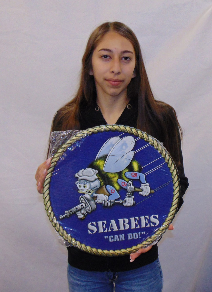 US NAVY CONSTRUCTION BATTALION SEABEES All Metal Sign – Made In America ...