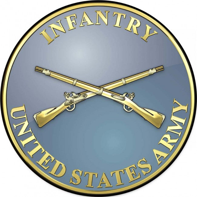 US ARMY INFANTRY Round All Metal Sign – Made In America Signs