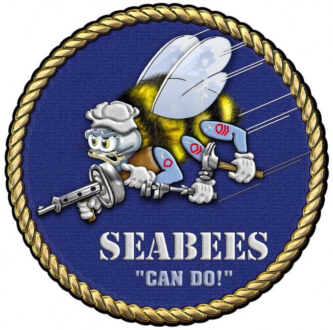 US NAVY CONSTRUCTION BATTALION SEABEES All Metal Sign – Made In America ...