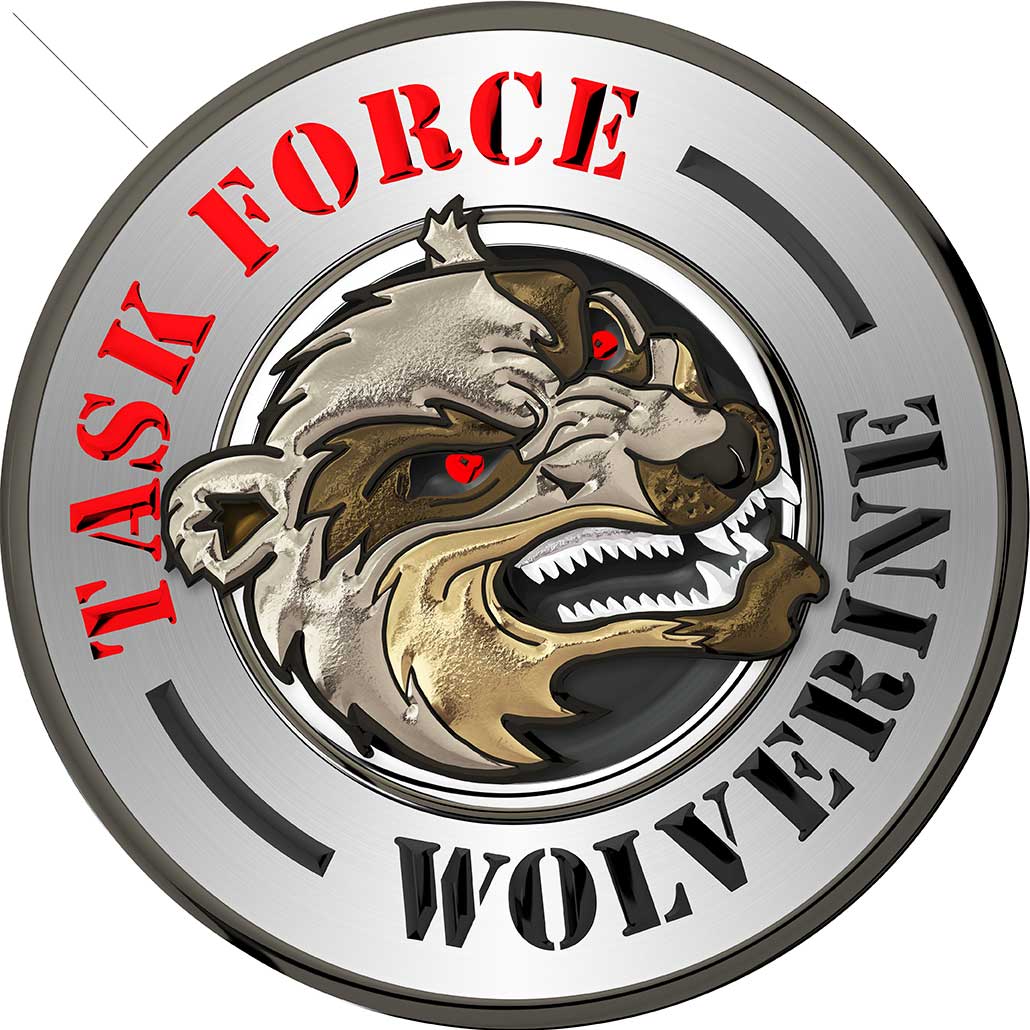 Task Force Wolverine Metal Sign 14" Round – Made In America Signs