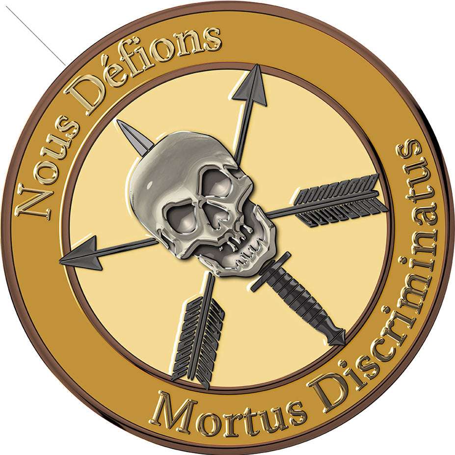 Nous Defions Mortu Discriminatu Skull All Metal Sign 14" Round – Made ...