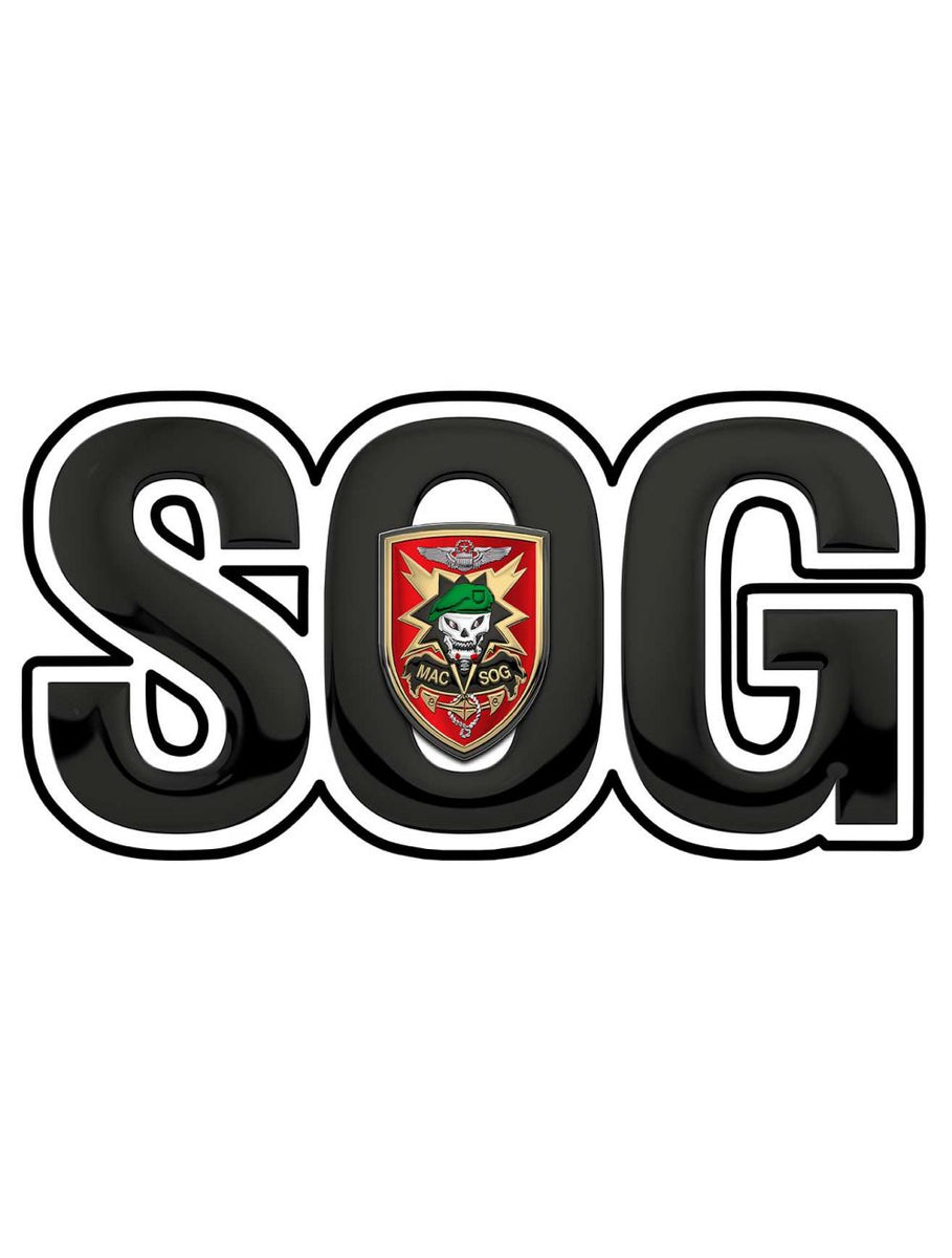 MACV SOG Letter and Image Metal Sign 18 X 19 – Made In America Signs