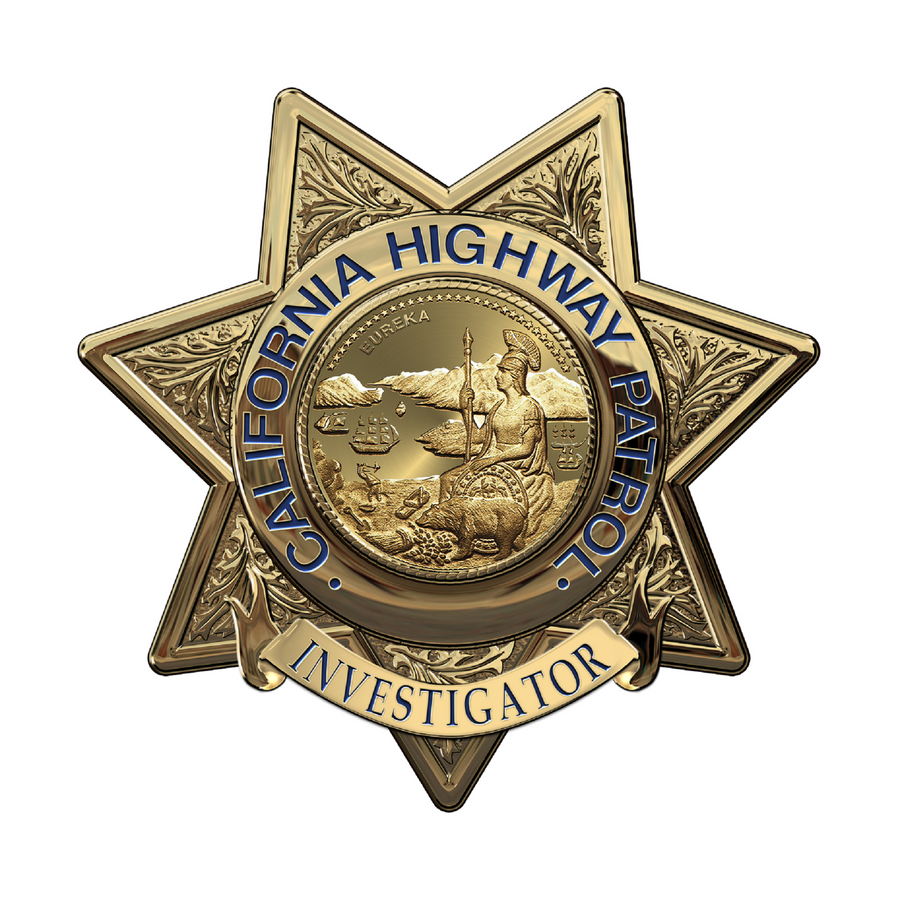California Highway Patrol CHP (Investigator) Badge all Metal Sign with ...